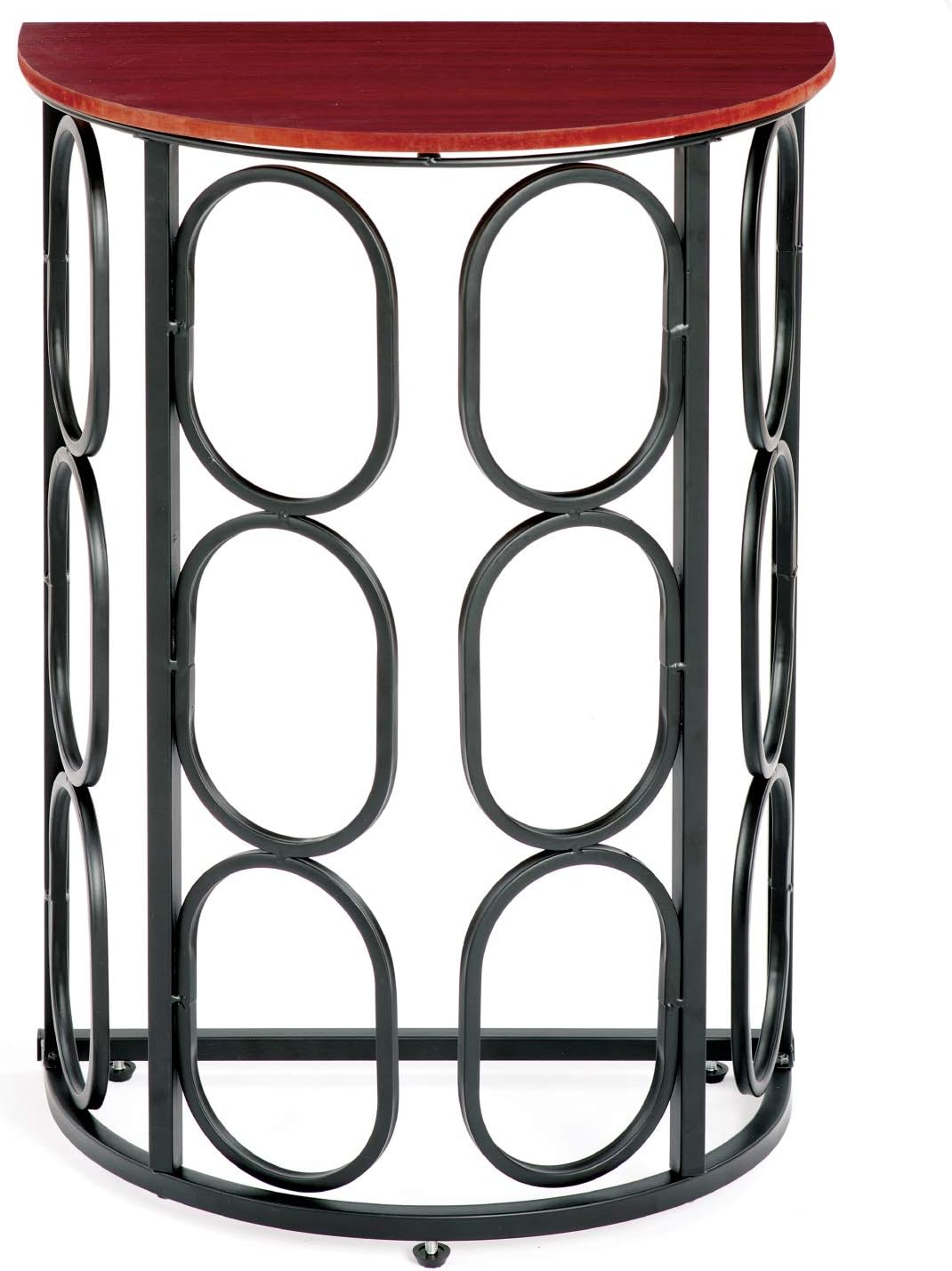 Amazon.com: Metal Half Moon Accent Table with Wood Top : Home & Kitchen