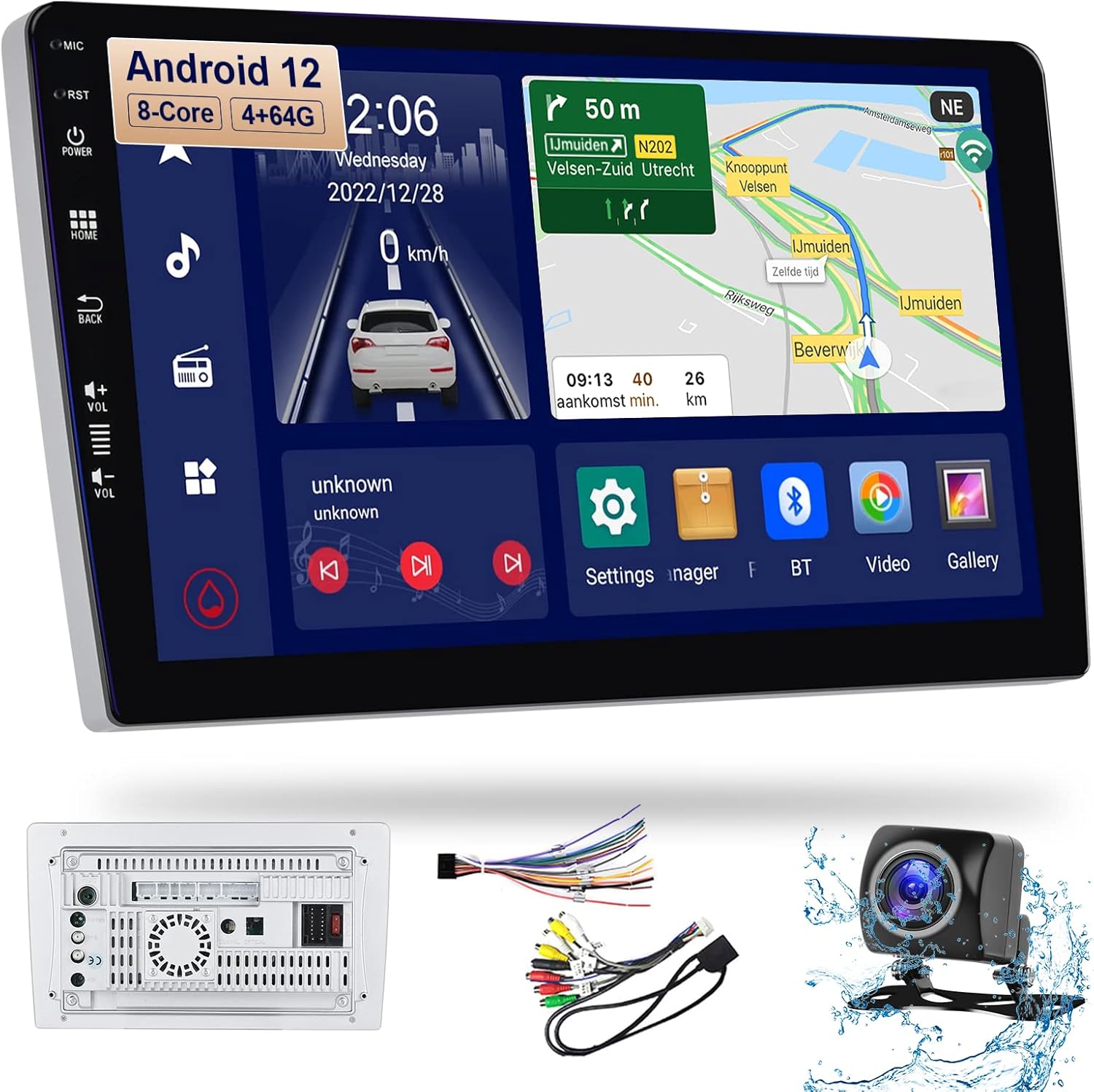 Amazon.com: 4+64G Android 12.0 Double Din Car Radio Support Wireless ...