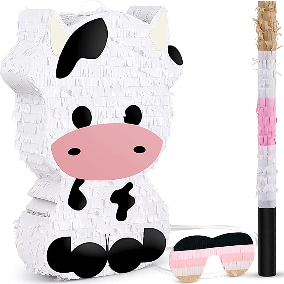 Amazon.com: 3 Pcs Cow Piñata Farm Birthday Party Favors Decorations ...