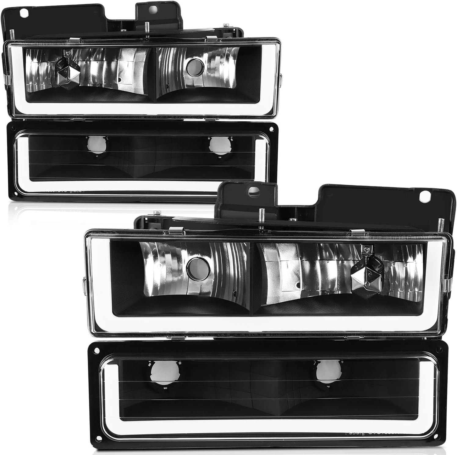 Amazon.com: LBRST Headlight Assembly for GMC C1500/C1500 Suburban 1997 ...