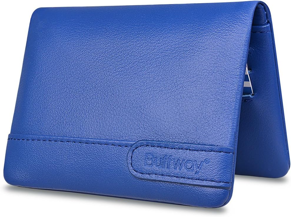 Amazon.com: Buffway Mens RFID Blocking Slim Bifold Wallet - Minimalist ...