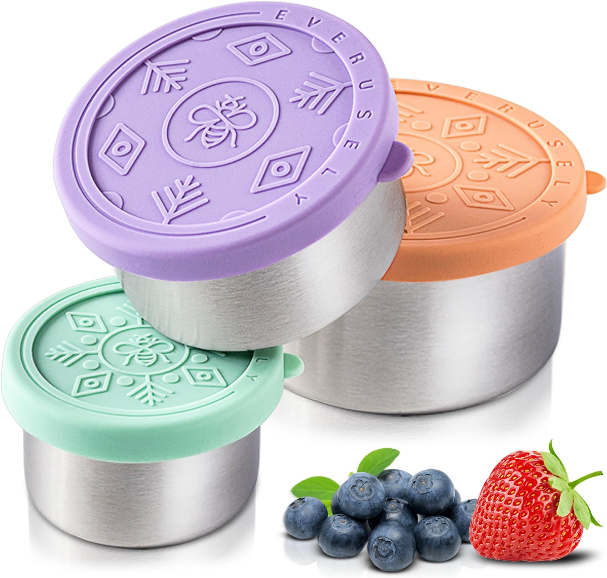Amazon.com: LUNA HOME GOODS Stainless Steel Snack and Food Containers ...