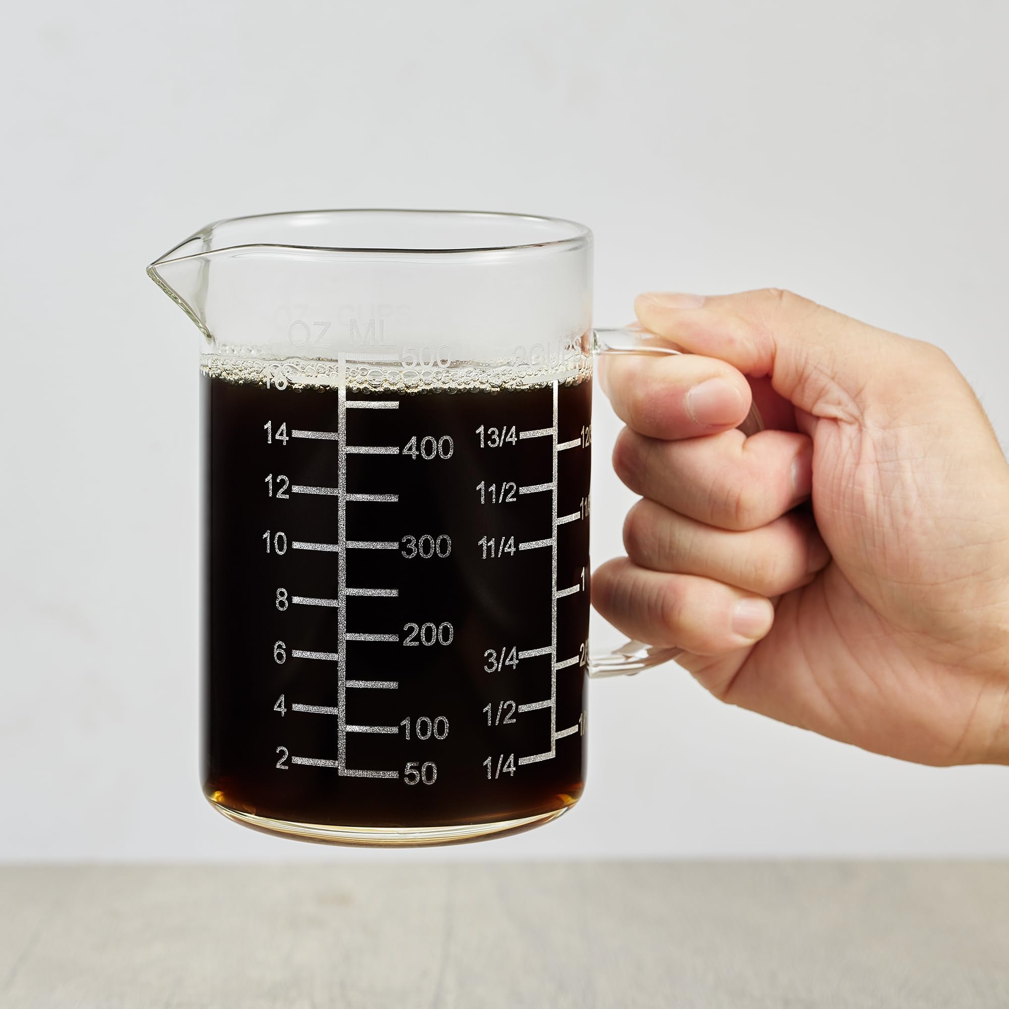 Amazon.com: Premium Quality Glass Measuring Cup With Large Handle - 32 Ounce(1000ml.): Home ...