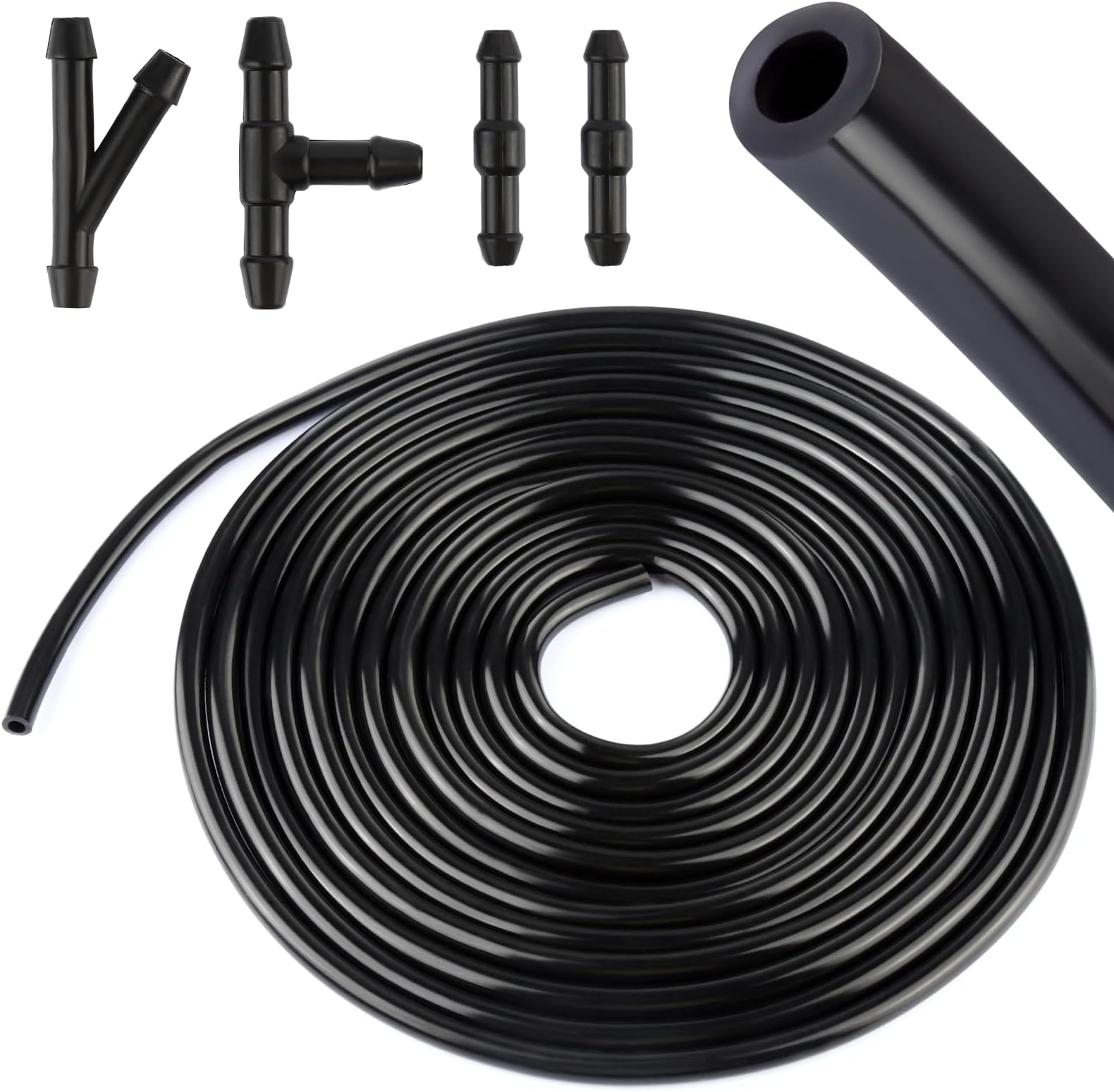 GHVACZS 5 m Durite, 3 mm Durite Depression, Durite Admission Air avec 4 ...