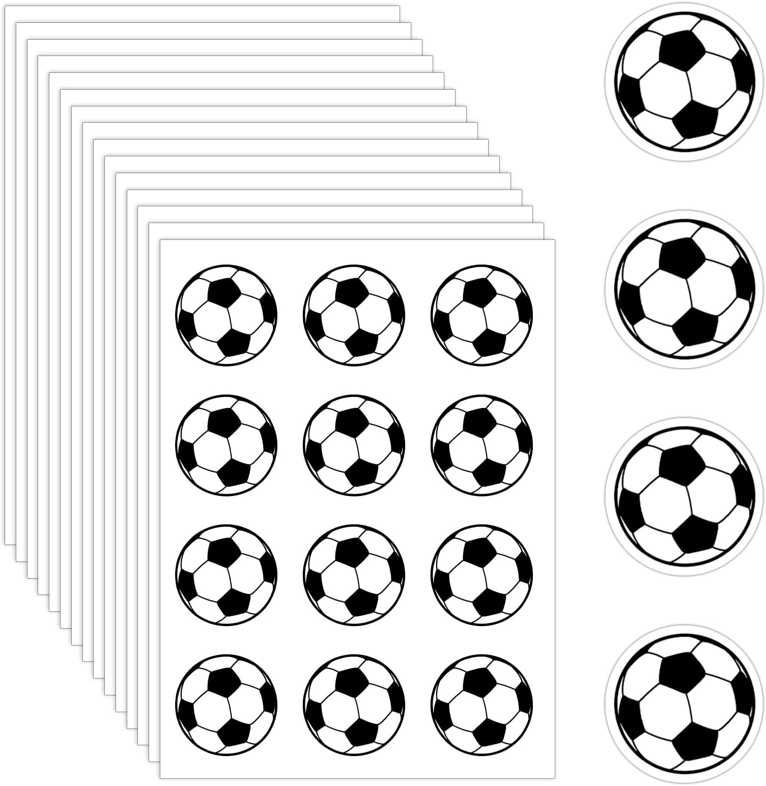 180Pcs Football Stickers 1.18 Inch Soccer Stickers Football Lovers ...