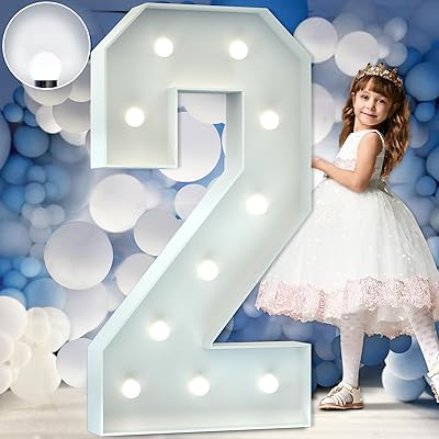 Amazon.com: 3FT Light Up Numbers, Black Giant Marquee Number Mosaic ...