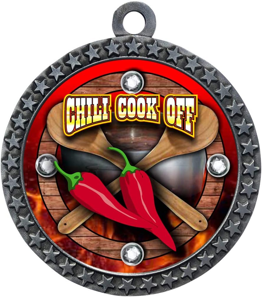 Amazon.com : Express Medals Chili Cook Off Silver Medal Trophy Award ...