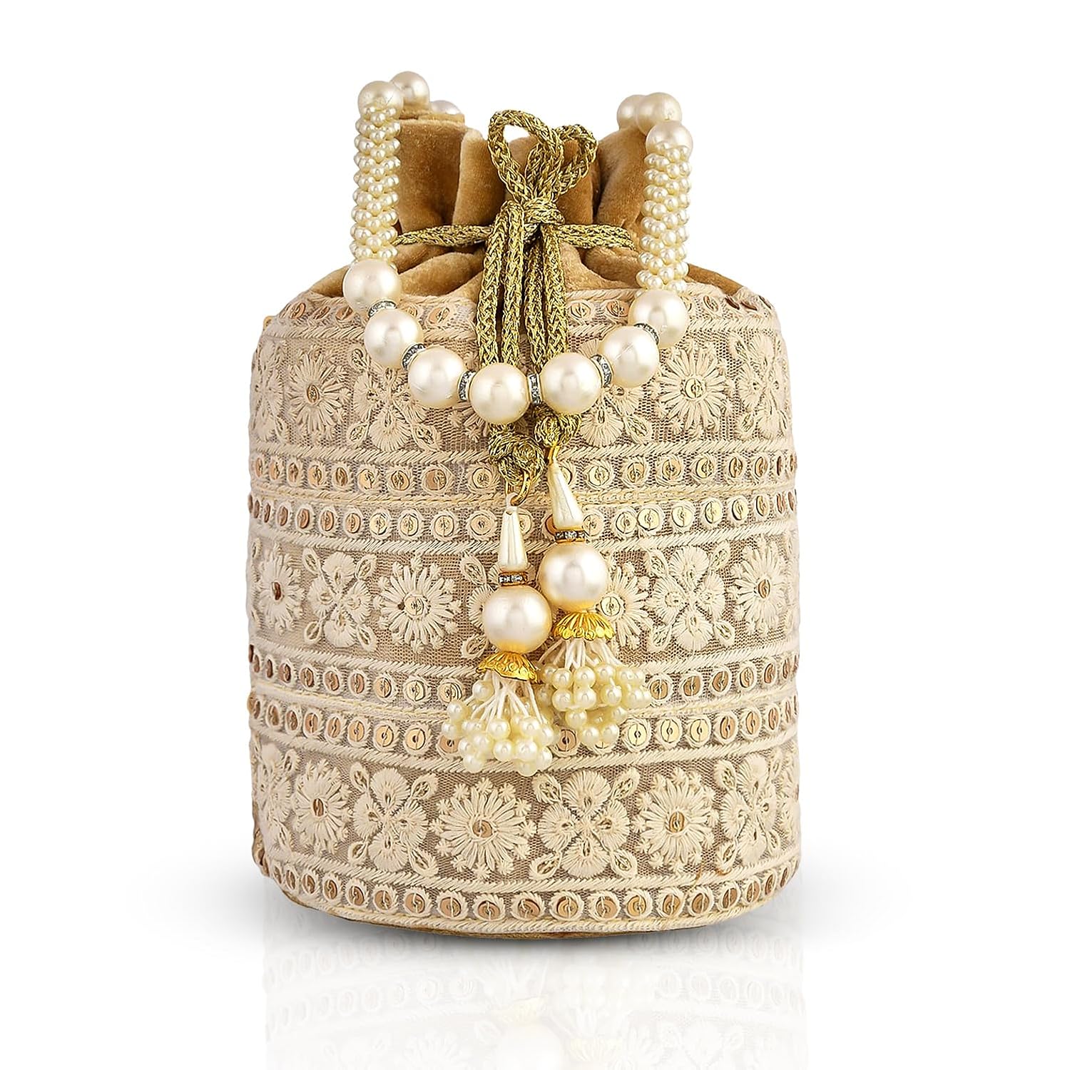 Kuber Industries Potli | Velvet Wedding Potli | Beads Handle Potli ...