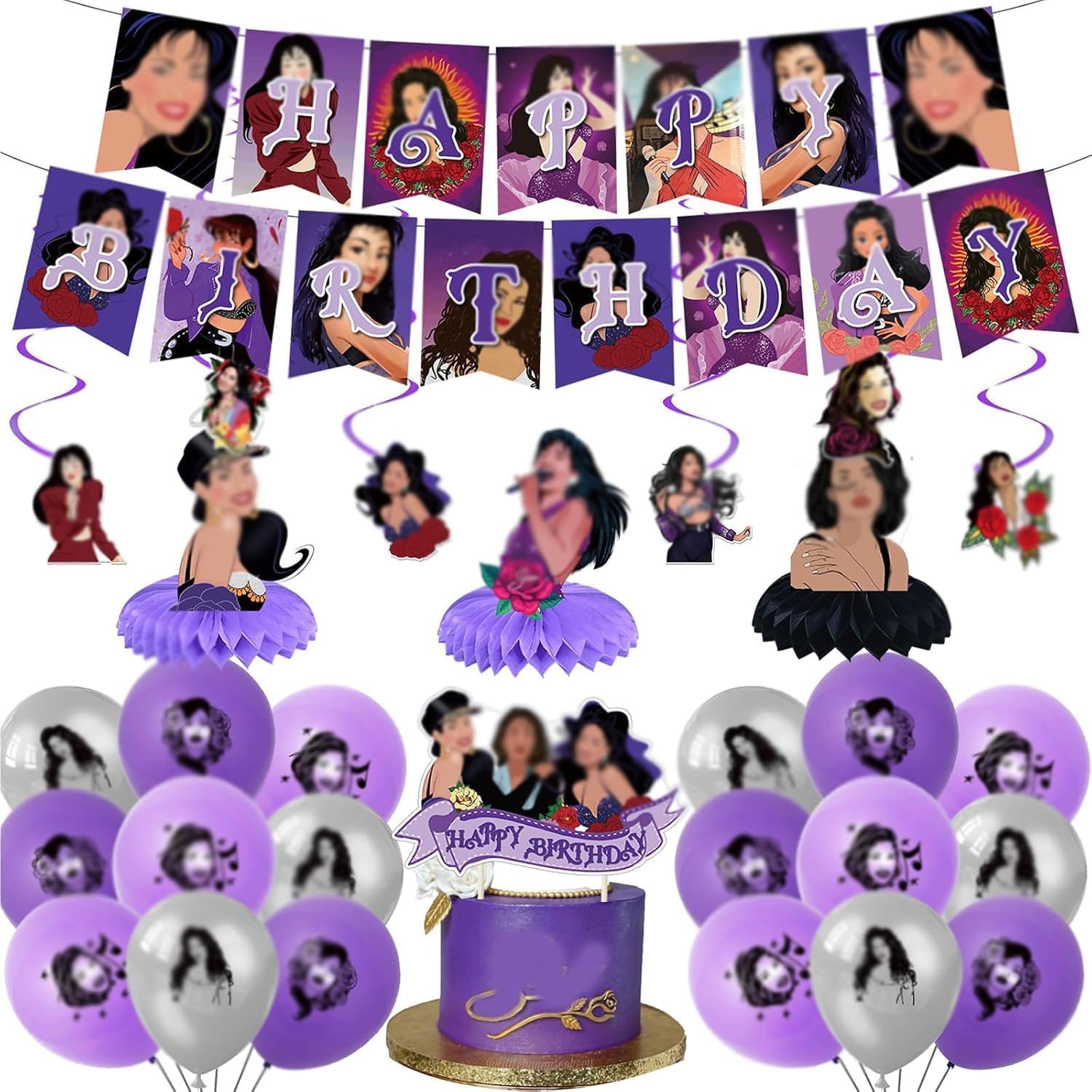 Amazon.com: 35 Pieces Singer Party Decoration, Include Singer Birthday ...