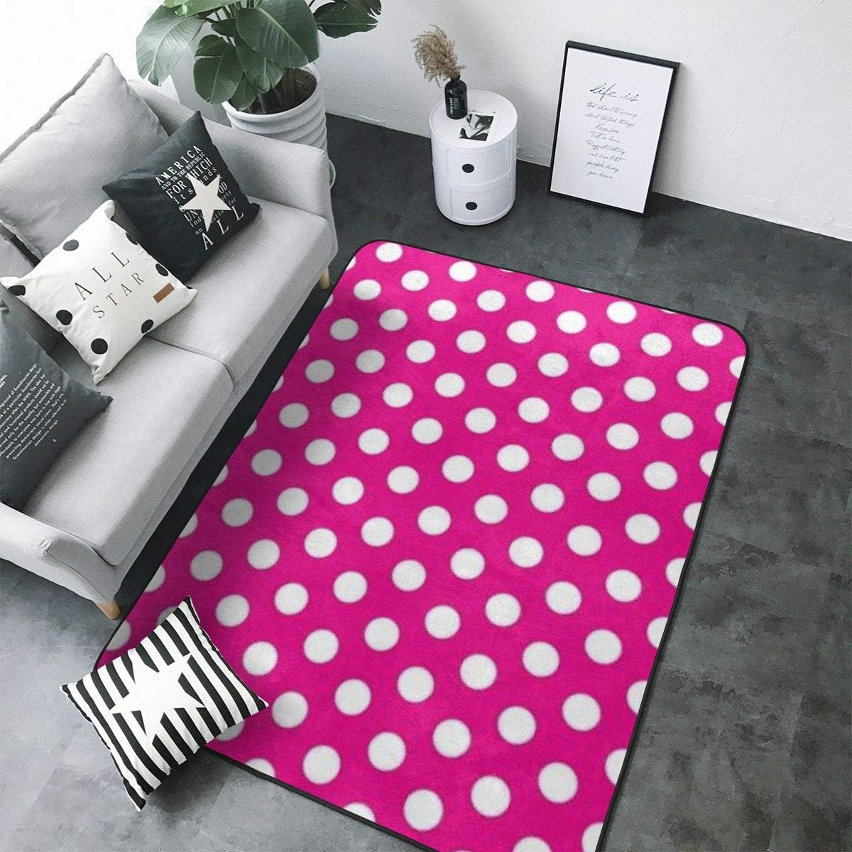 amazon-luxury-modern-area-rug-big-white-dot-print-extra-soft-and