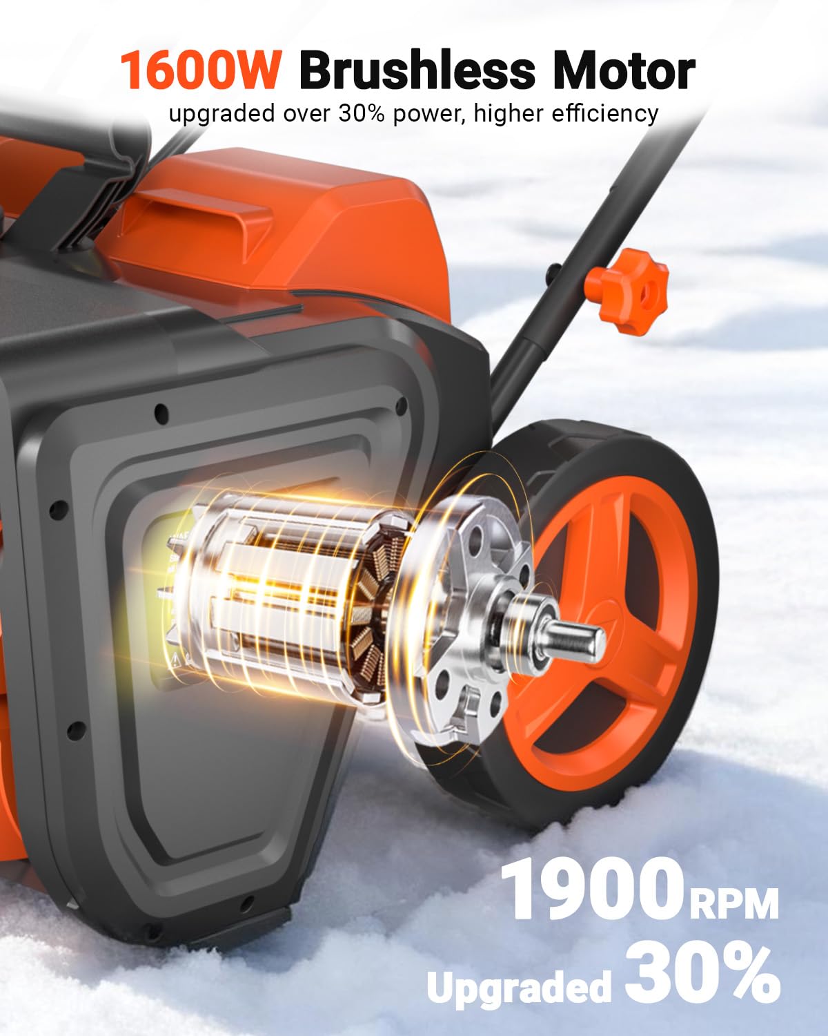 Snapklik.com : VOLTASK 48V Cordless Snow Blower, 48-Volt 20-Inch ...