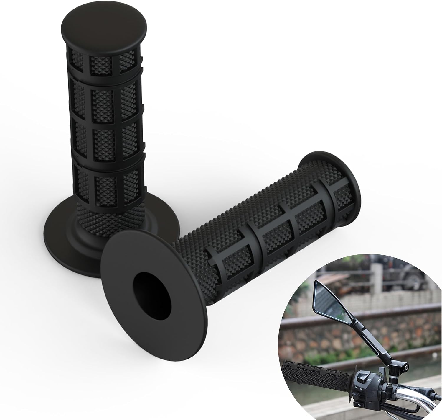 Amazon.com: DAYIMADE 7/8" Universal Motorcycle Handlebar Grips Soft ...