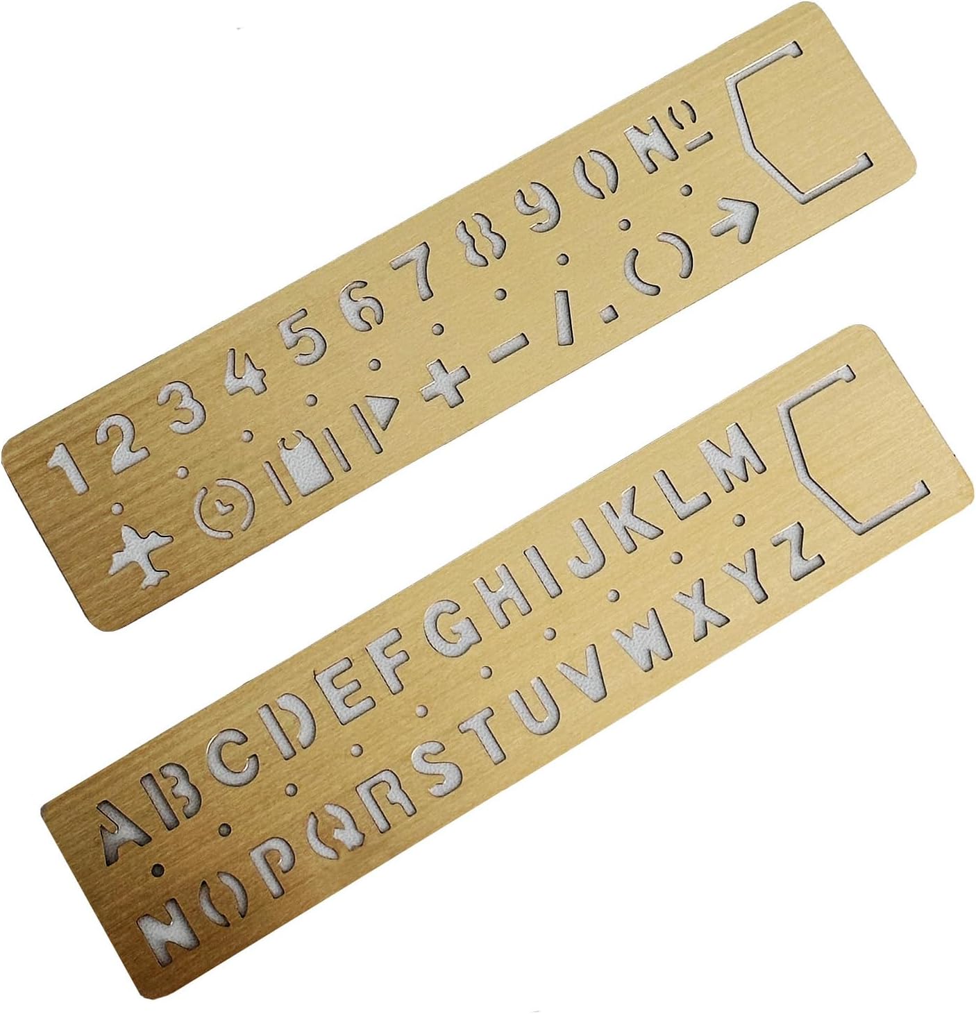 Set di 2 stencil con lettere in metallo, piccolo stencil da disegno ...