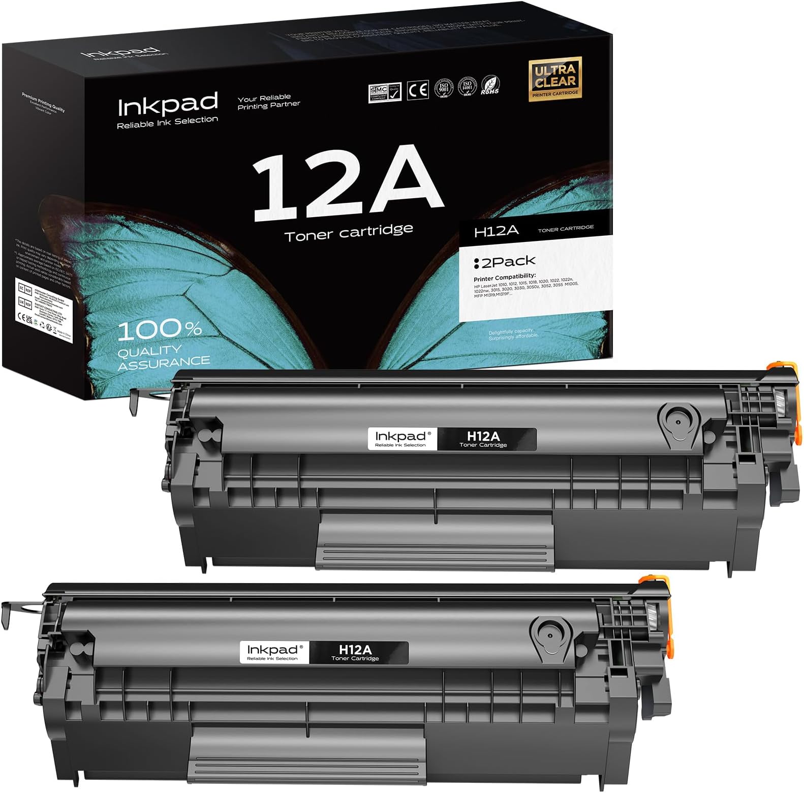 12A (Q2612A) 12 A Toner Cartridges Replacement for HP-12A| Use with HP ...