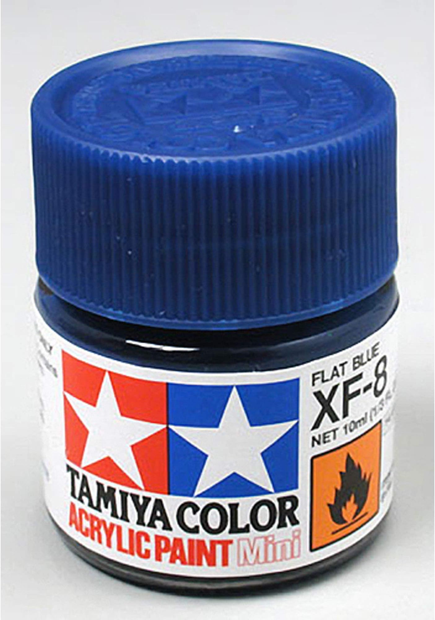 Amazon.com: TAMIYA Acrylic Mini XF8 Flat Blue TAM81708 Plastics Paint ...