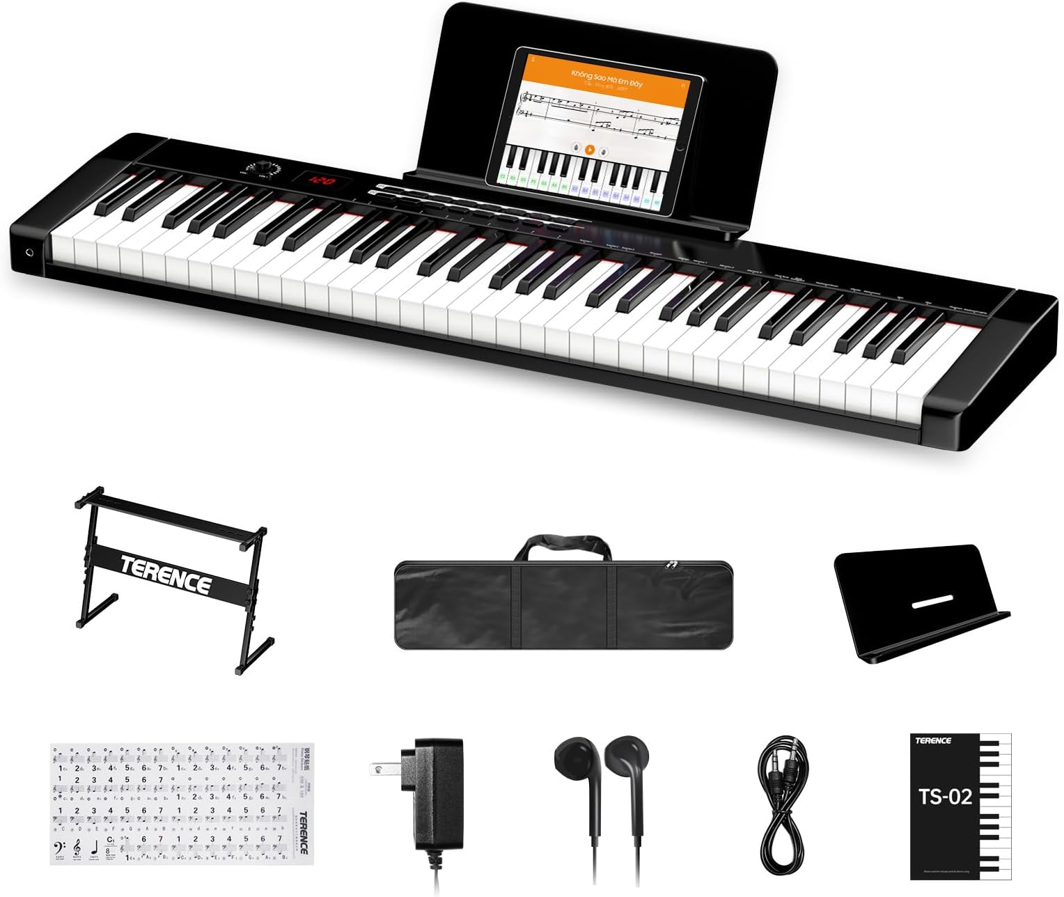 Amazon.com: TERENCE 61 Keys Piano Keyboard, Electronic Digital Piano ...