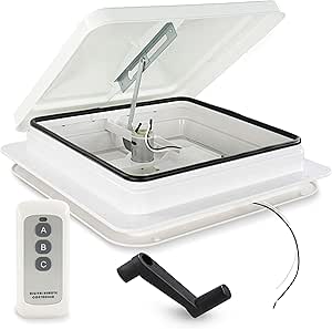 Amazon.com: Dumble RV Roof Vent Fan with Remote - 14 Inch RV Skylight ...