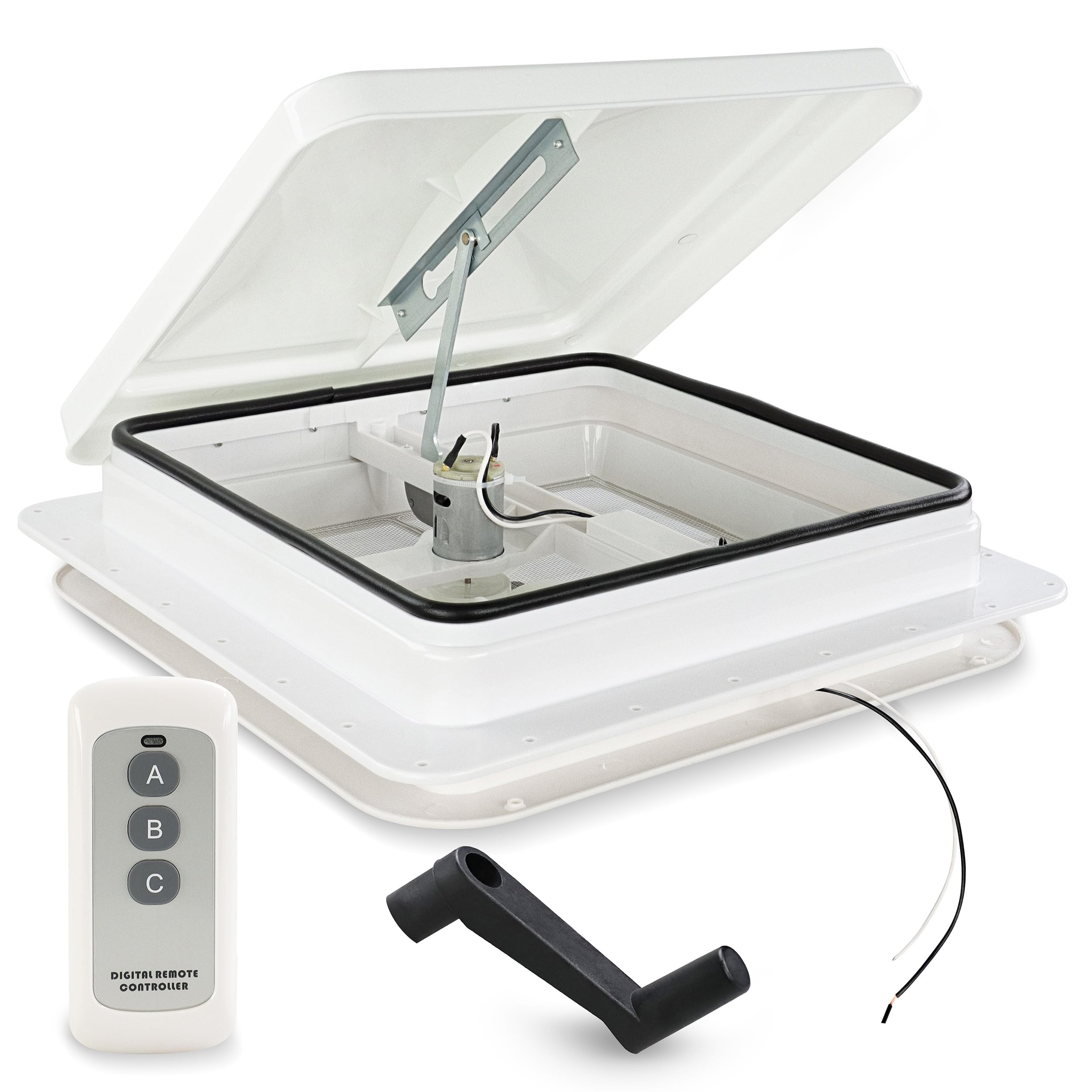 Buy Dumble RV Roof Vent Fan with Remote - 14 Inch RV Skylight Camper ...