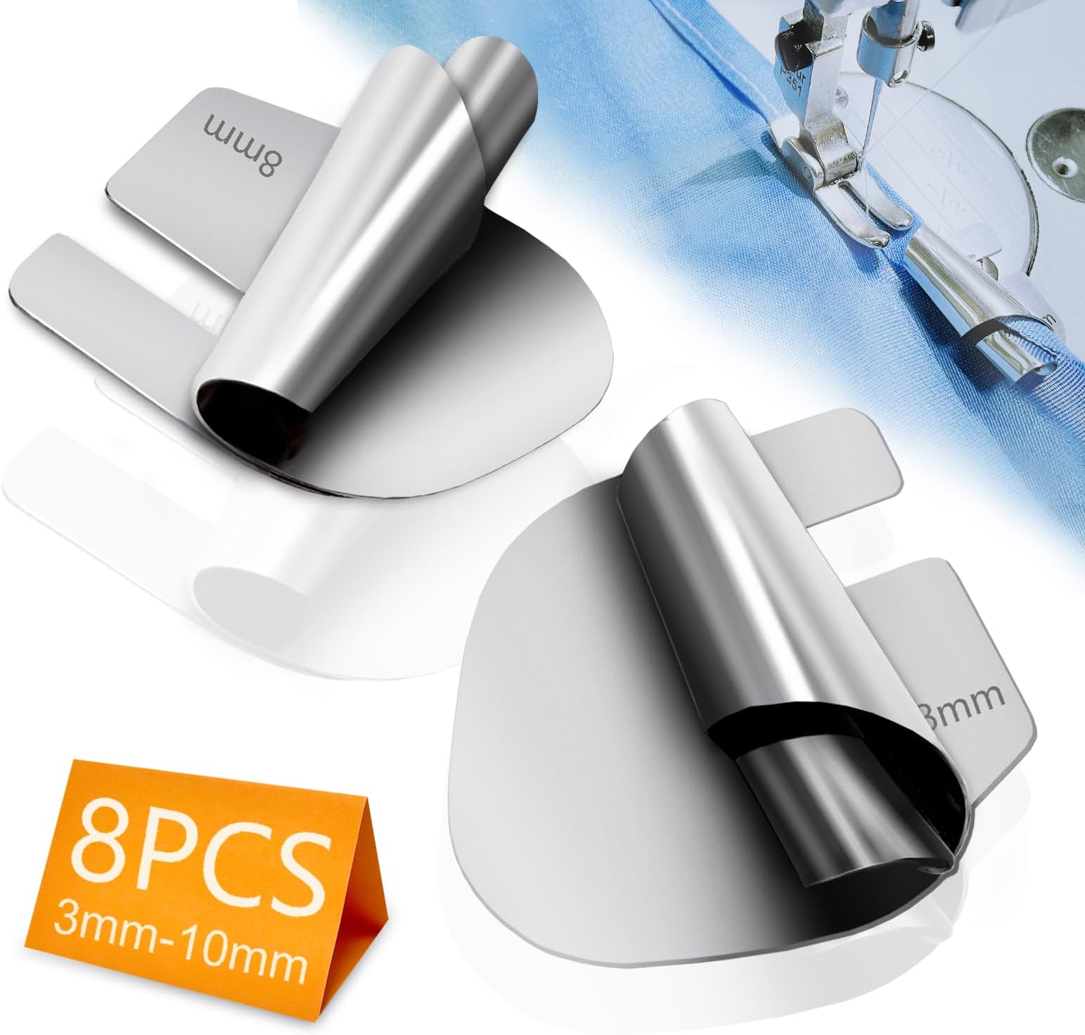 Amazon.com: TIGARI Rolled Hem Presser Foot, Sewing Rolled Hemmer Foot ...