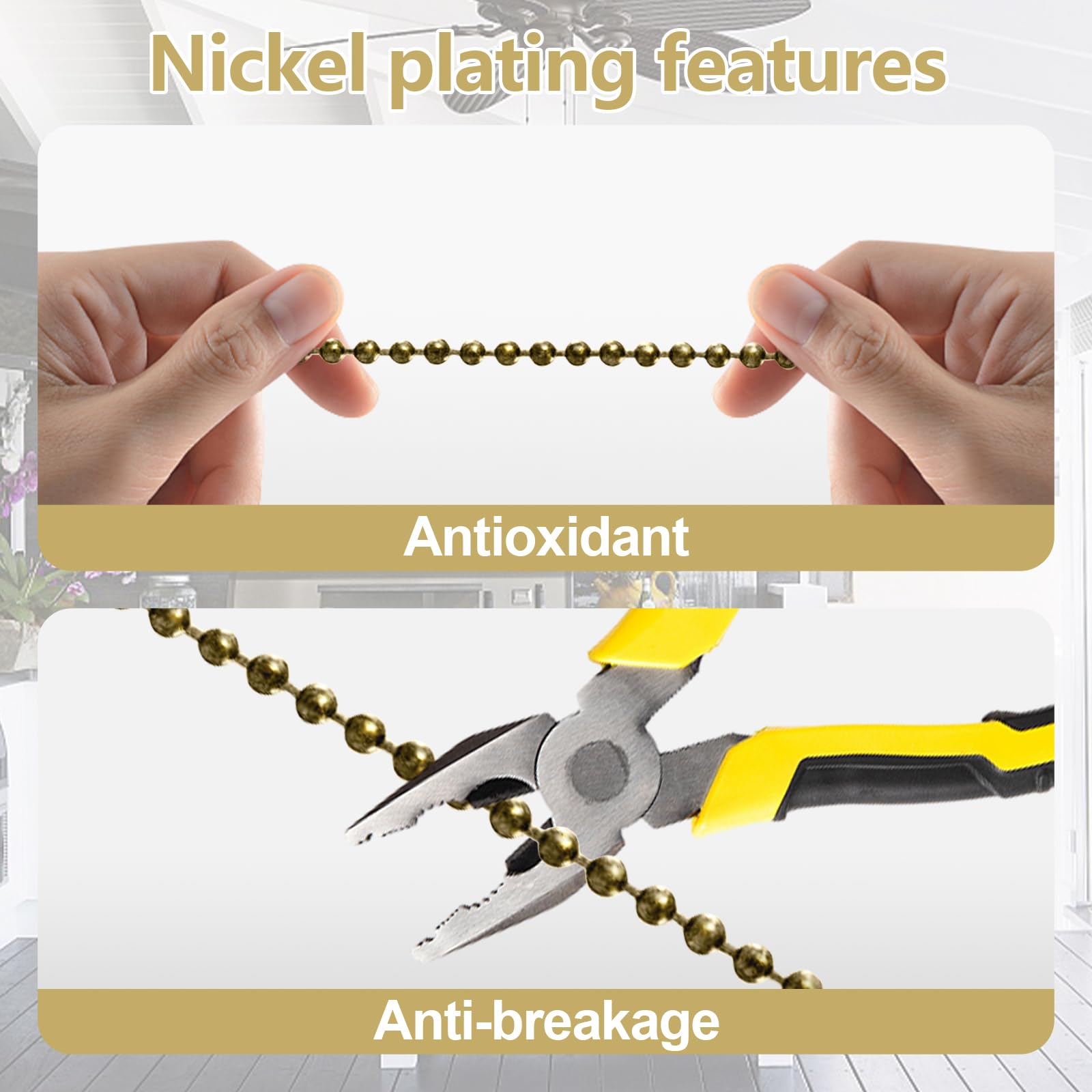 Snapklik.com : Ceiling Fan Pull Chain Extender, 17.32 Inch Extra Long ...