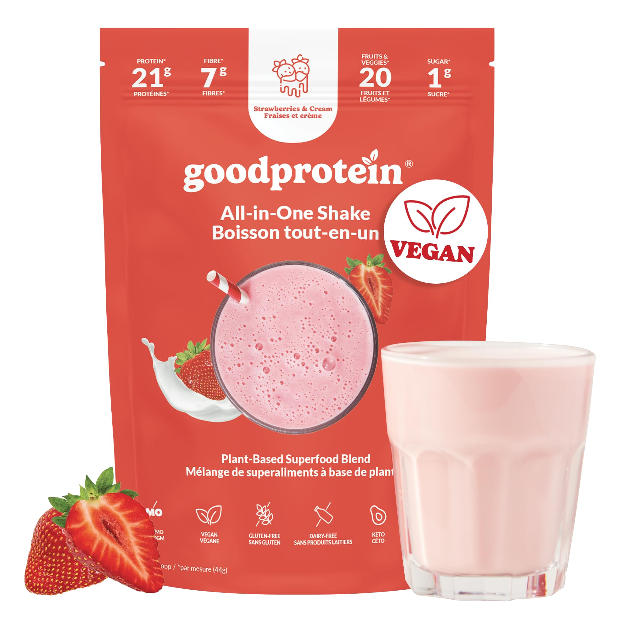 Good Protein Vegan Plant-based Protein Powder 100% Natural, Non-GMO ...