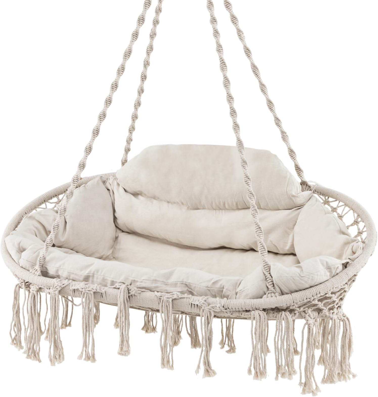 Amazon.com: Tangkula 2-Person Hanging Hammock Chair, Boho Style Macrame ...