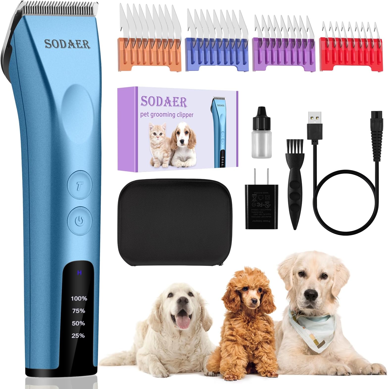 Amazon.com: Professional Animal Pet Dog Cat and Horse Cordless Hair ...