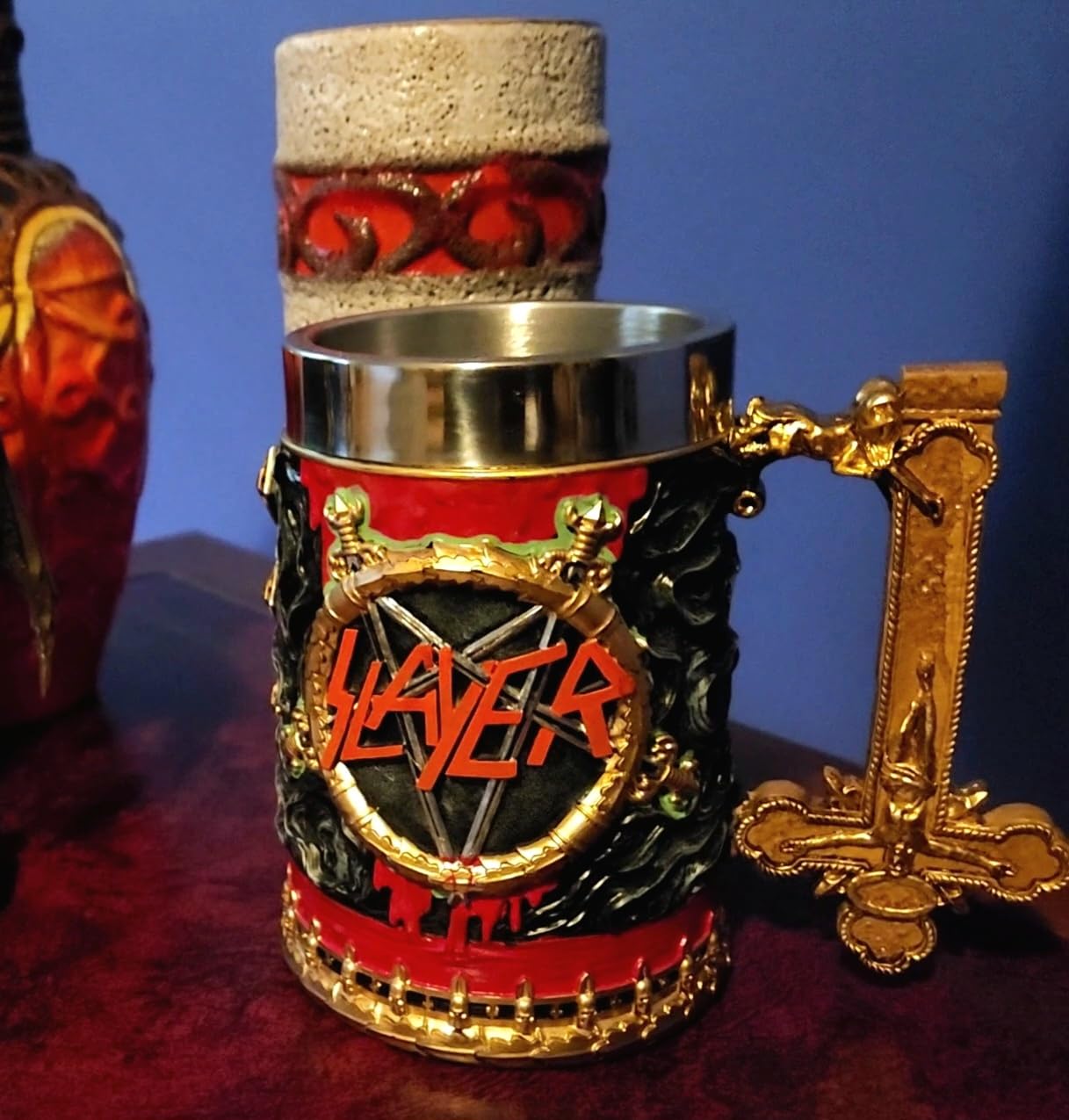 Nemesis Now Slayer Reign in Blood Tankard, Resin, Black/Red, Officially ...