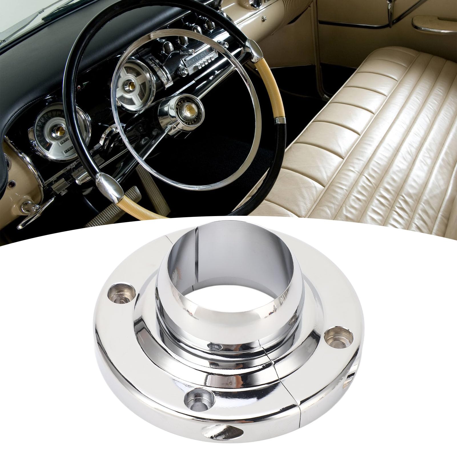 Billet Aluminum Steering Column Floor Mount 2" Columns Swivel SBC BBC ...