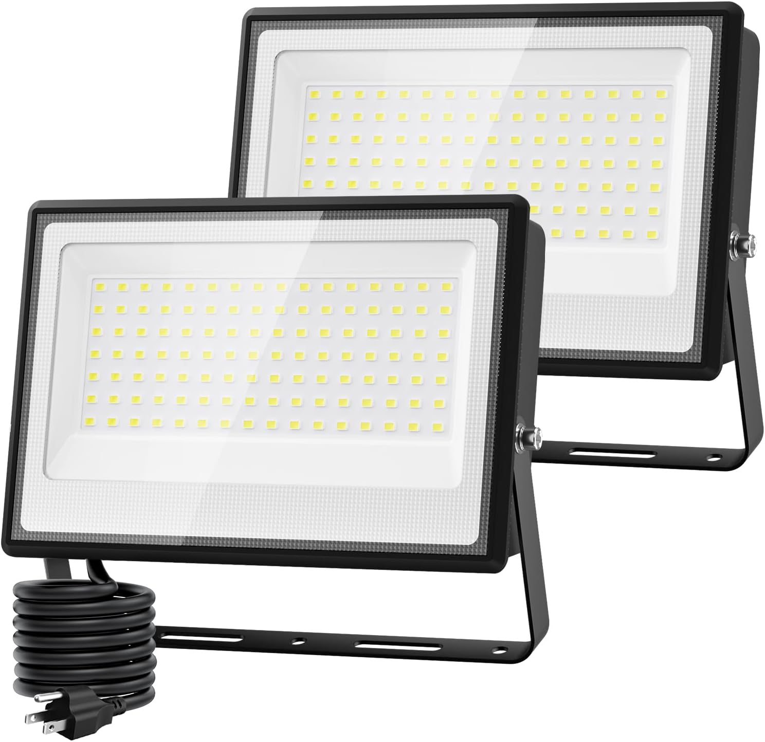 NEWREACH 150W LED Flood Light,18000LM Floodlight with Plug,IP66 ...