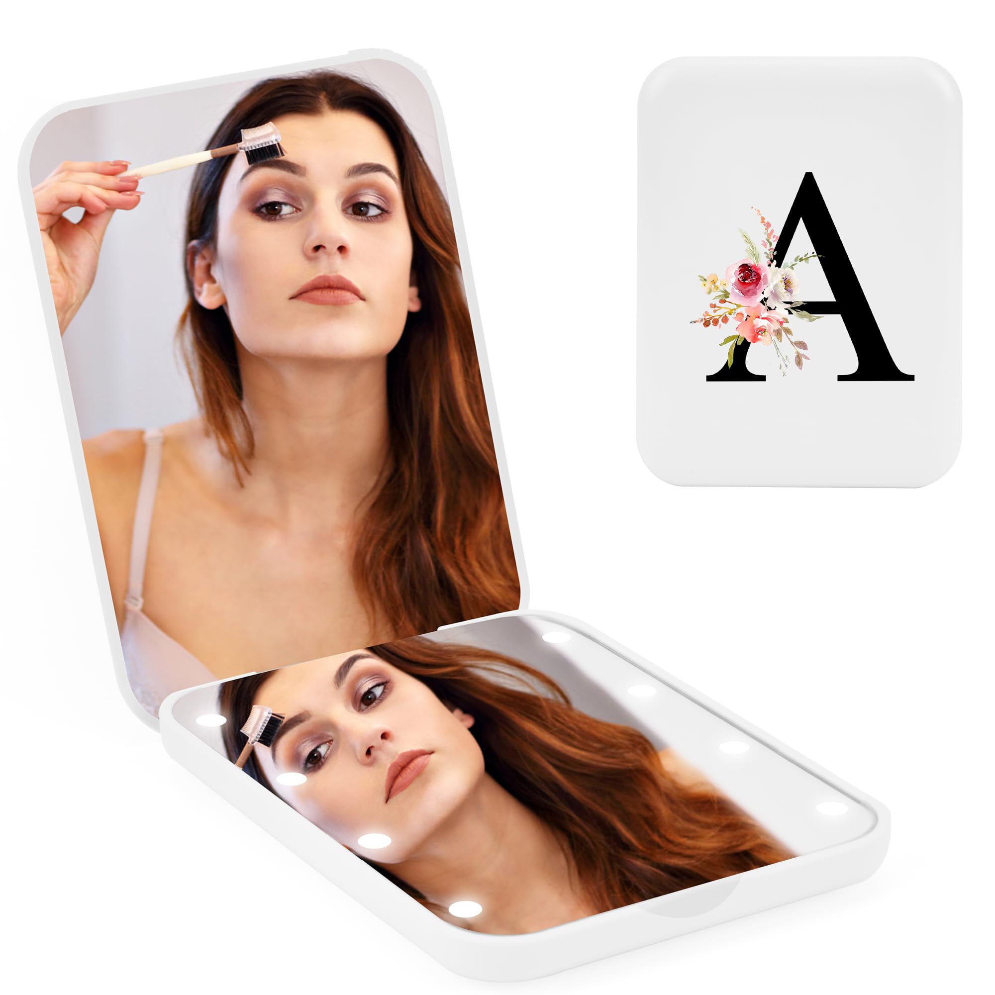 Amazon.com: Personalized Gifts for Women Initial compact mirror with ...
