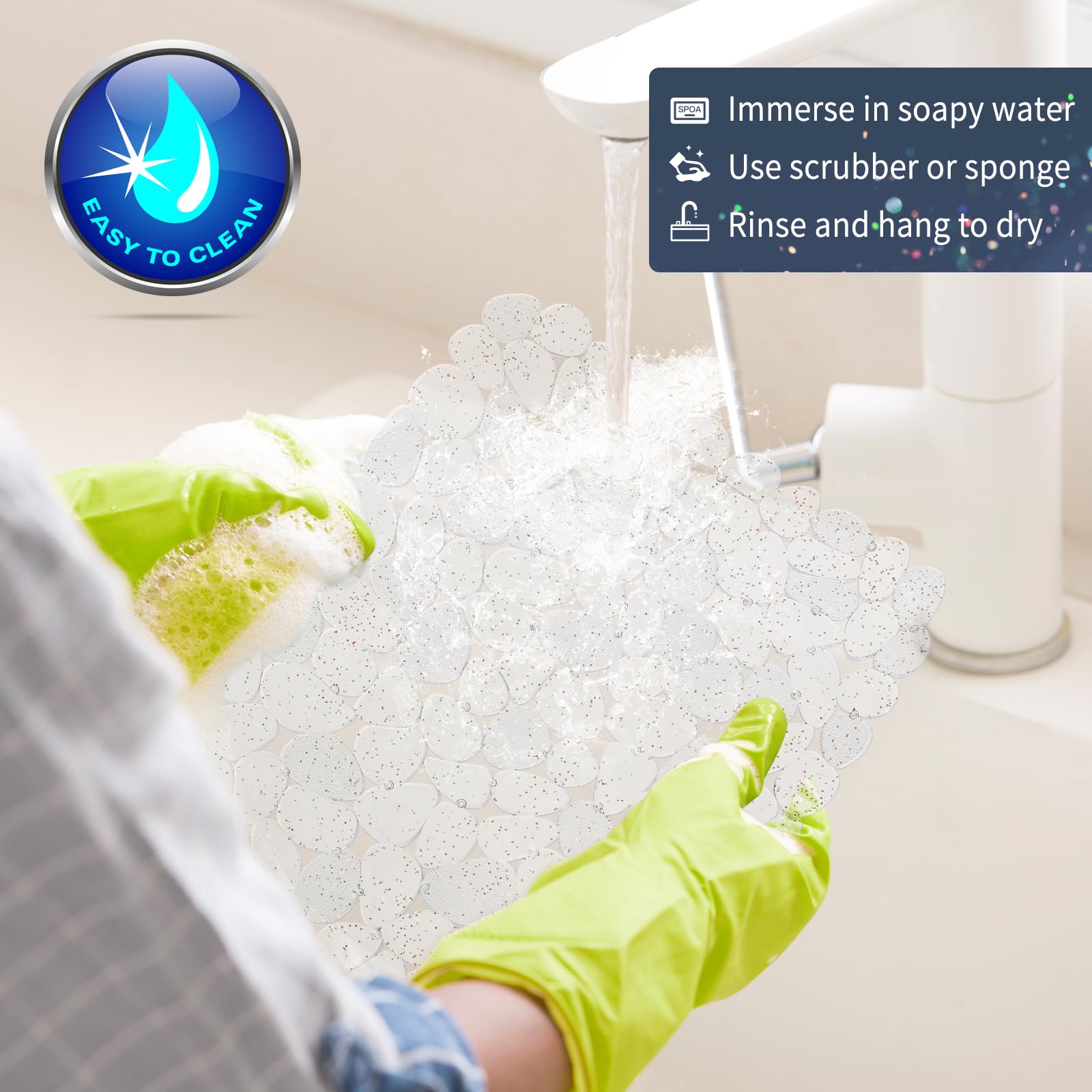 Snapklik.com : Yolife Pebble Sink Mats For Stainless Steel & Porcelain ...