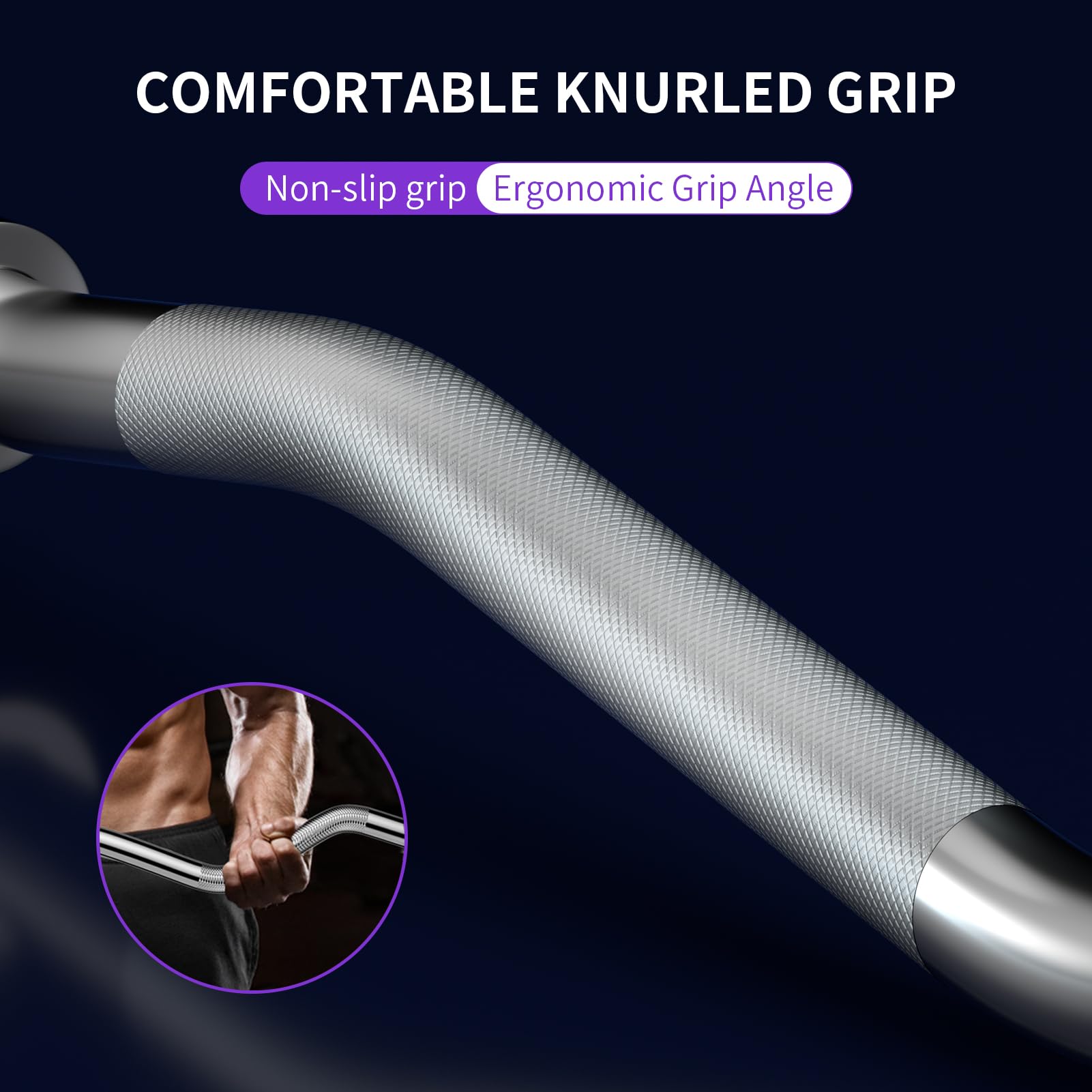Snapklik.com : 47" EZ Curl Bar Weight Lifting Bar, 1-inch Curling Bars ...