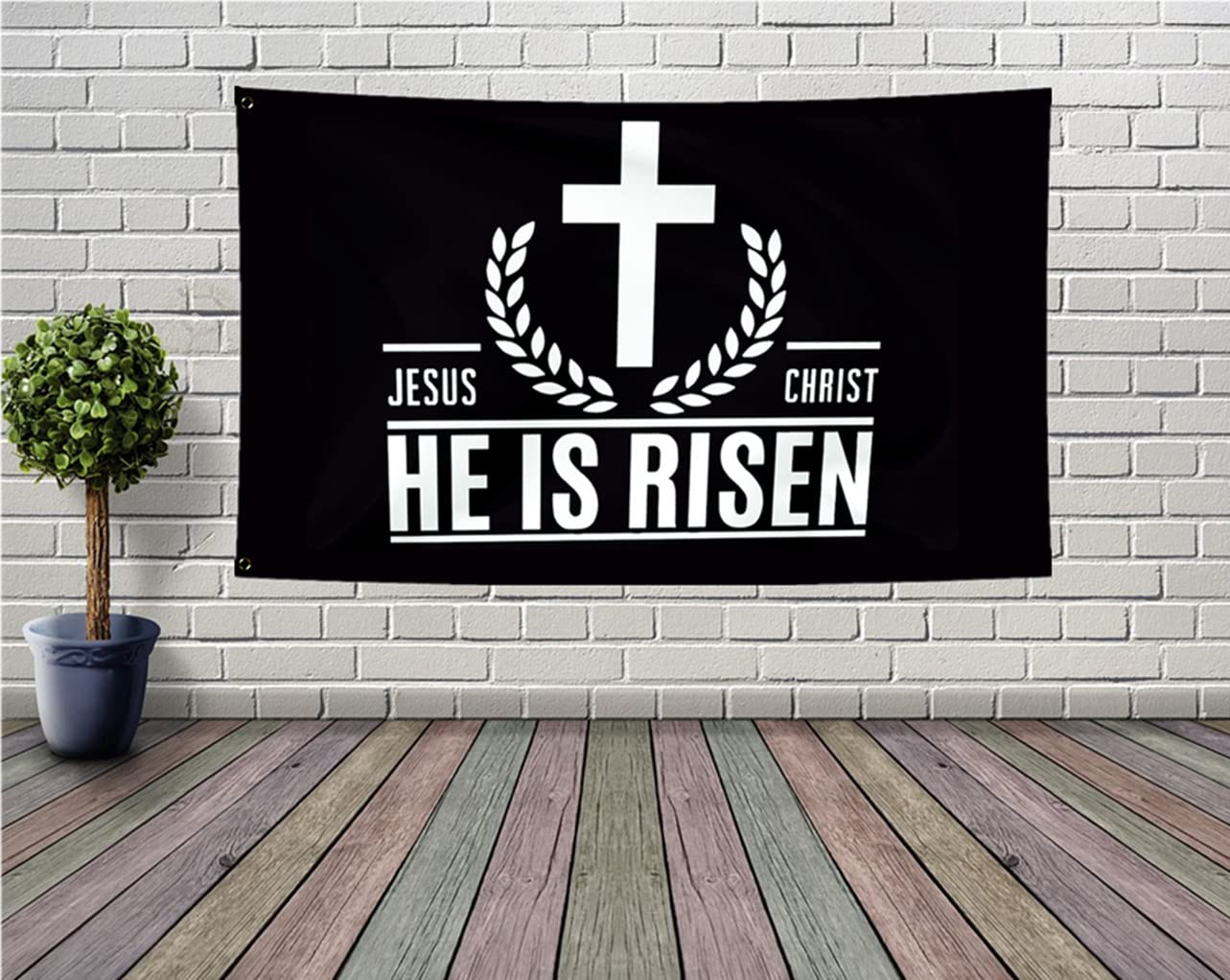 Snapklik.com : LUCKGEEY Jesus Christ He Is Risen Flag 2x3FT For Indoor ...