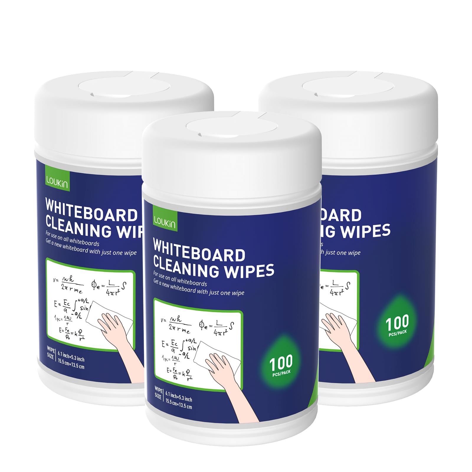 Amazon.com: Loukin Whiteboard Cleaning Wipes, Dry Erase Board Cleaning ...