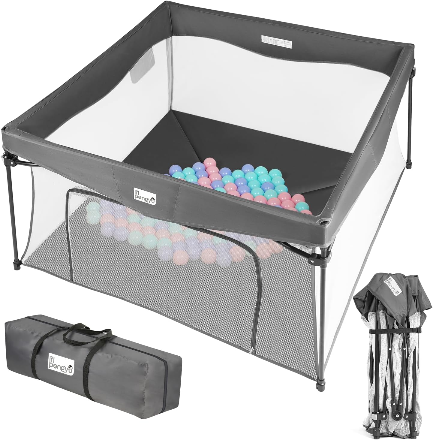 Amazon.com : Li’l Pengyu Foldable Baby Playpen for Babies and Toddlers ...