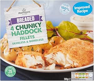 Morrisons Chunky Breaded Haddock, 500g (Frozen) : Amazon.co.uk: Grocery