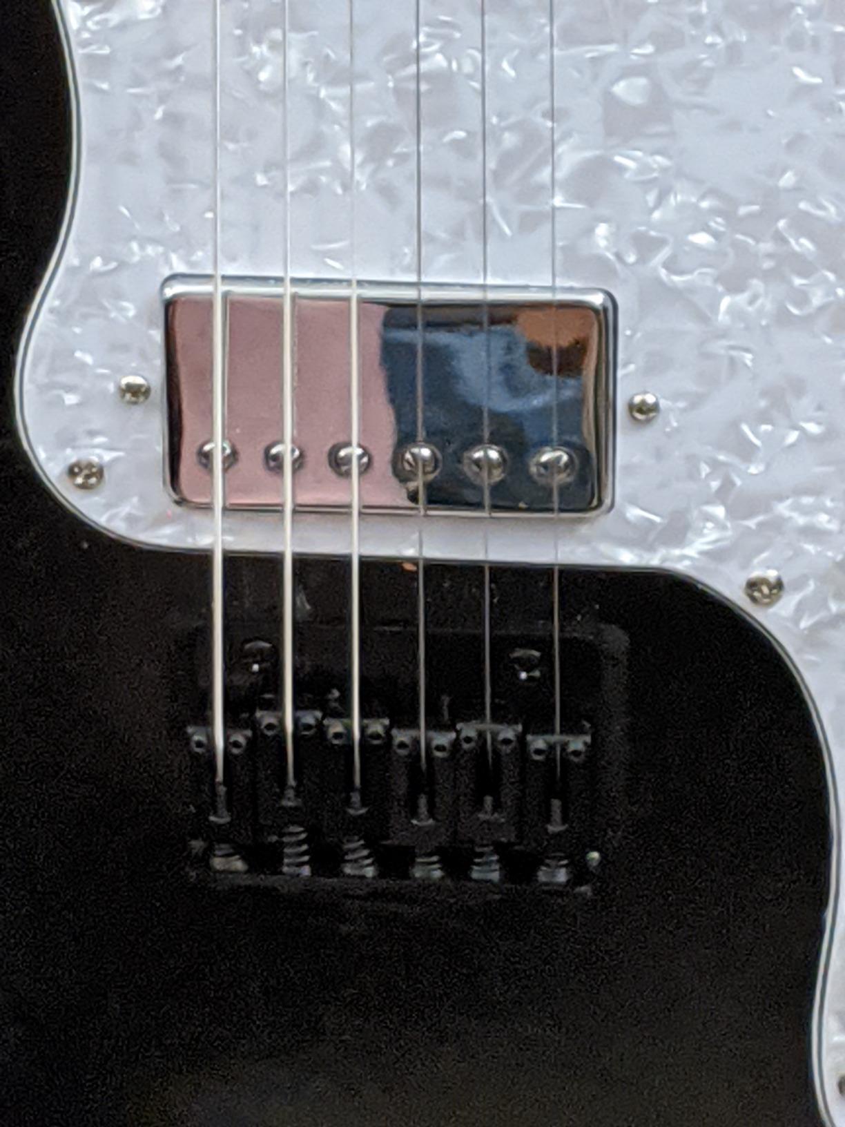 Musiclily 65mm Metal Fixed Hardtail Bridge Top Load for 6 String Fender ...