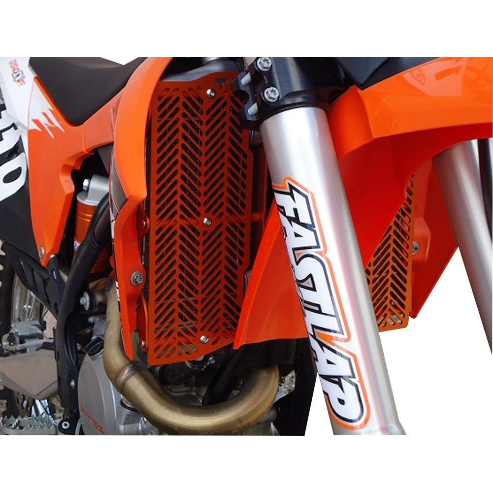 7602 Racing Radiator Guards Anodized Orange For KTM 125 SX 2008-2010 ...