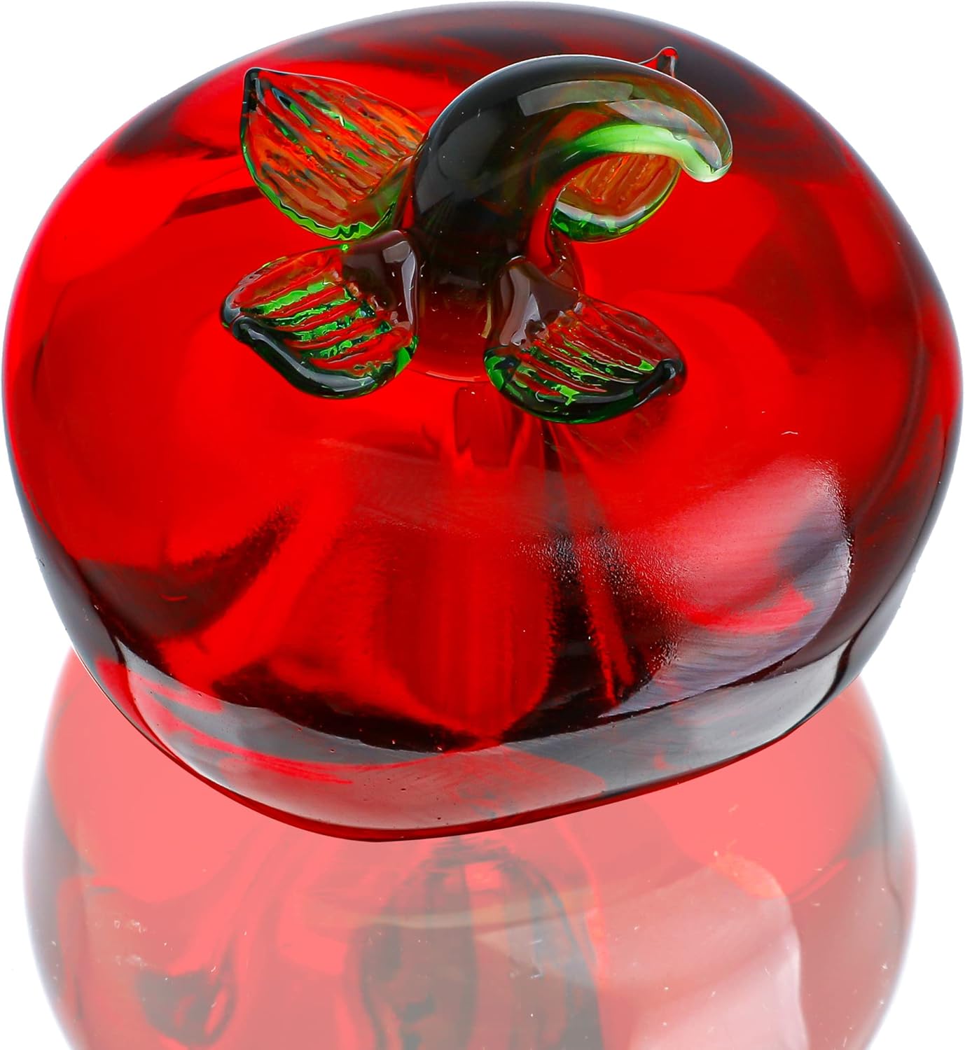 Amazon.com: KRISININE Hand Blown Glass Red Tomato Figurine Crystal ...
