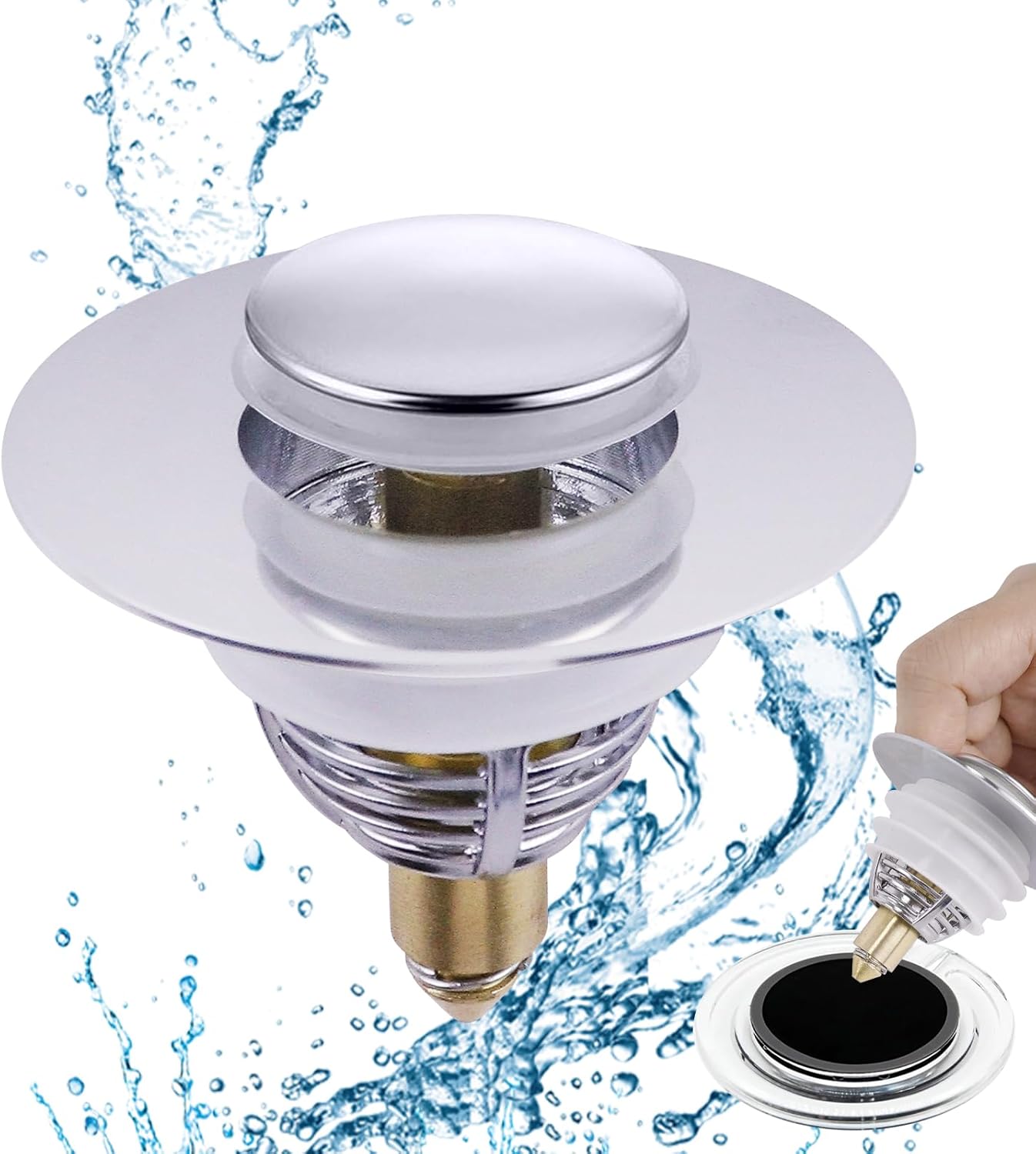 AUMAYCO Pop Up Sink Plug Replacement, Universal Bath Plug Replacement ...