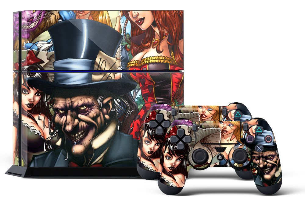 Amazon.com: PS4 Console Designer Skin for Sony PlayStation 4 System plus Two(2) Decals for: PS4 ...