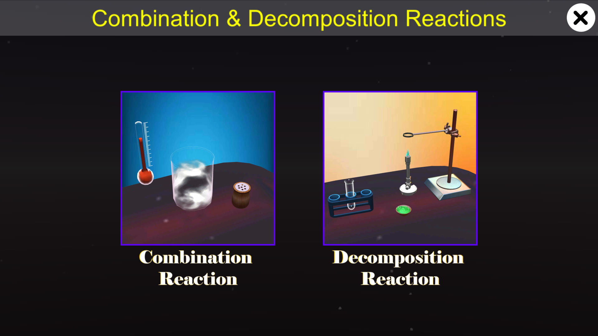 Combination & Decomposition Reactions - App on Amazon Appstore