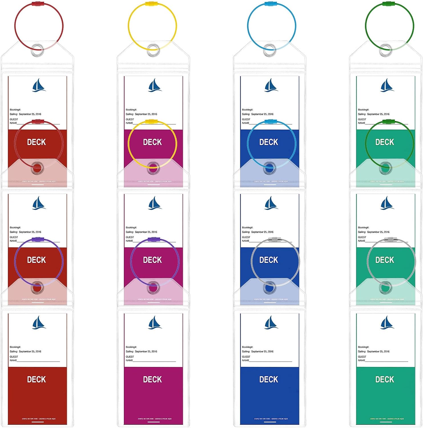 12 Pcs Cruise Luggage Tag Holder, Clear Waterproof Seal PVC Cruise ...