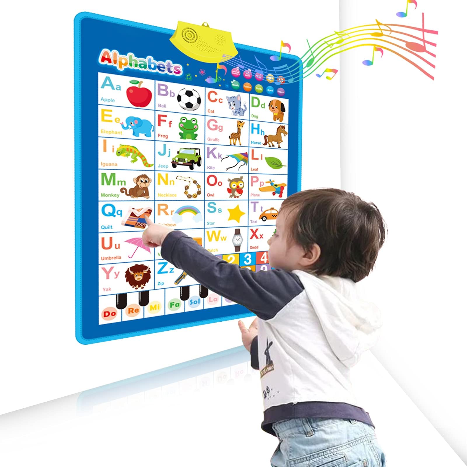 Whoopie Electronic Interactive Alphabet Wall Chart Talking Abc And 123s ...