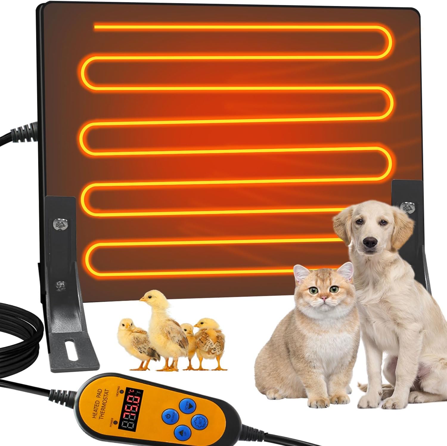 Amazon.com: MYMULIKE Pet Heating Pad for Cats, Dogs Chicken Coop Heater ...