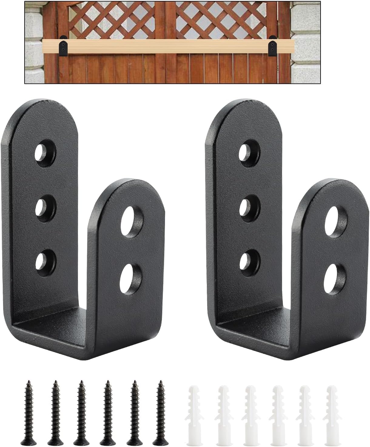 Amazon.com: HOME MASTER HARDWARE 2×4 Door Barricade Brackets, Heavy ...