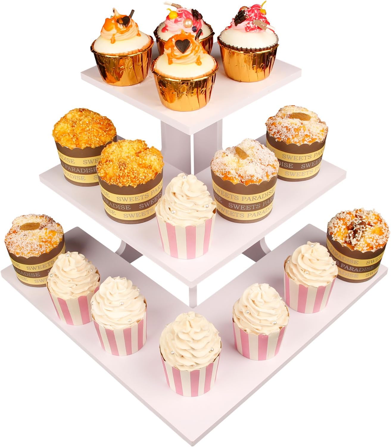 Amazon.com: Display Risers For Tabletop Use,3 Tier Staight Retail ...