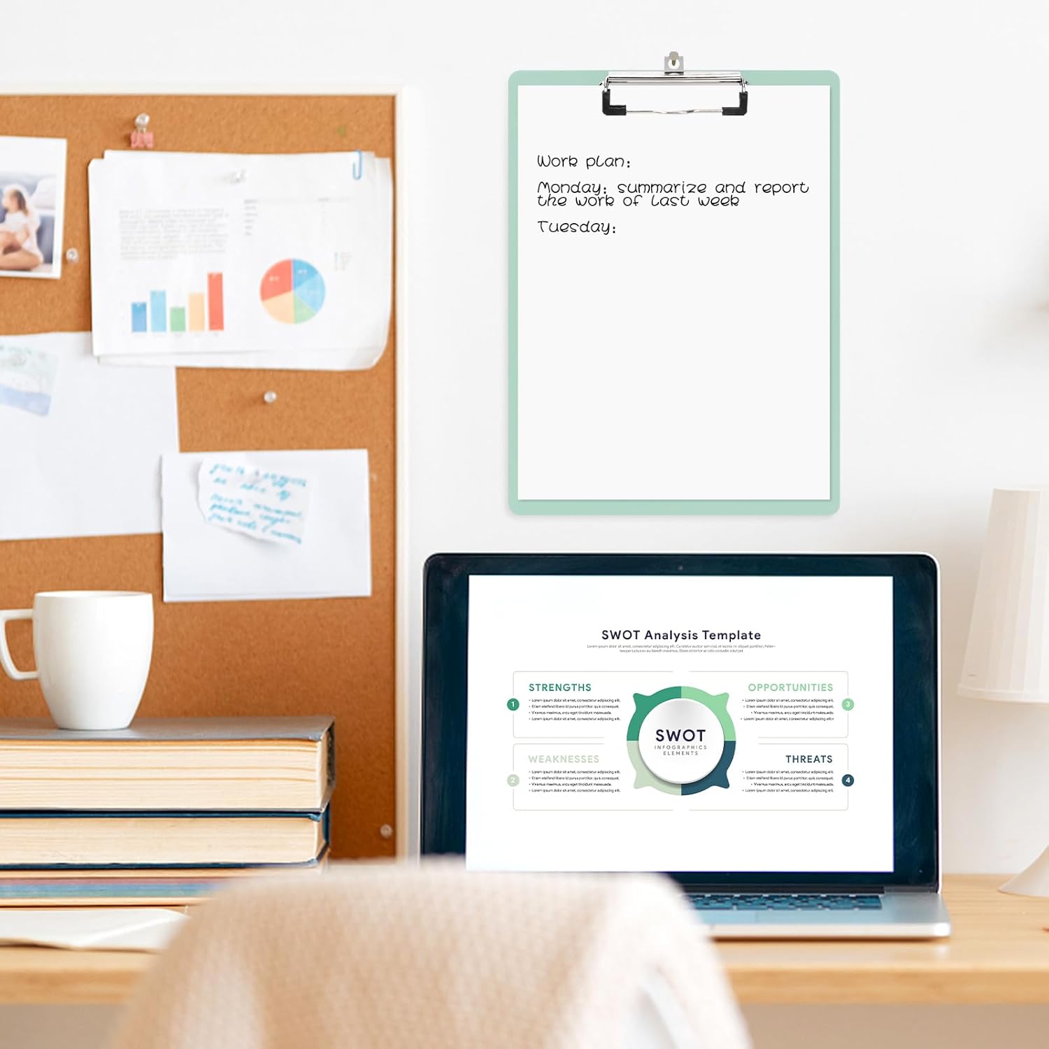 Classycoo Portapapeles de plástico, paquete de 2, tablero de clip de ...