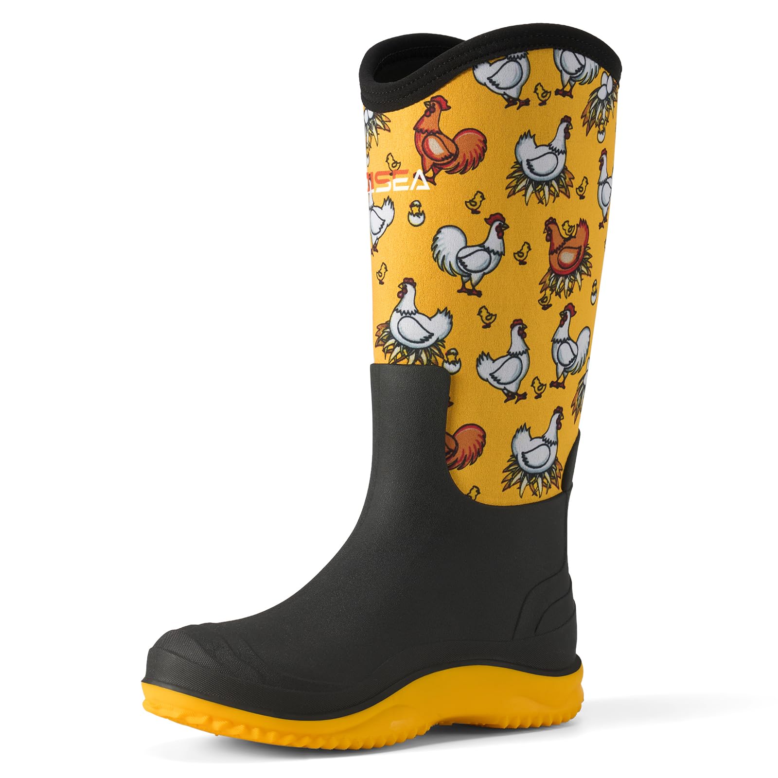HISEA Muck Boots - Waterproof Tall Garden Boots, Insulated Neoprene ...